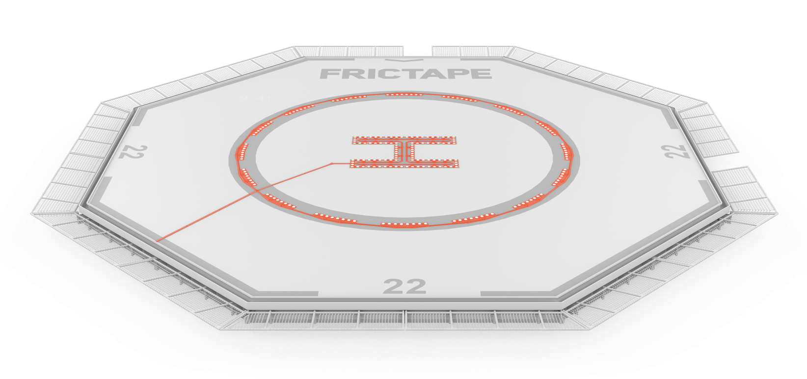 Helideck Circle & H Netlight – TD/PM Lighting System | Frictape